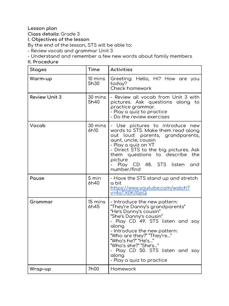 Lesson Plan EB3 U4 L1 (Cover 7 - 10 - 22) | PDF