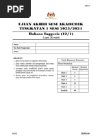 Paper 2 English Form 1 Exam 2 2023 | PDF | Educational Assessment And ...