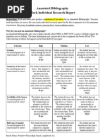 AP Seminar Performance Task 1: Individual Research Report (IRR) Rubric ...
