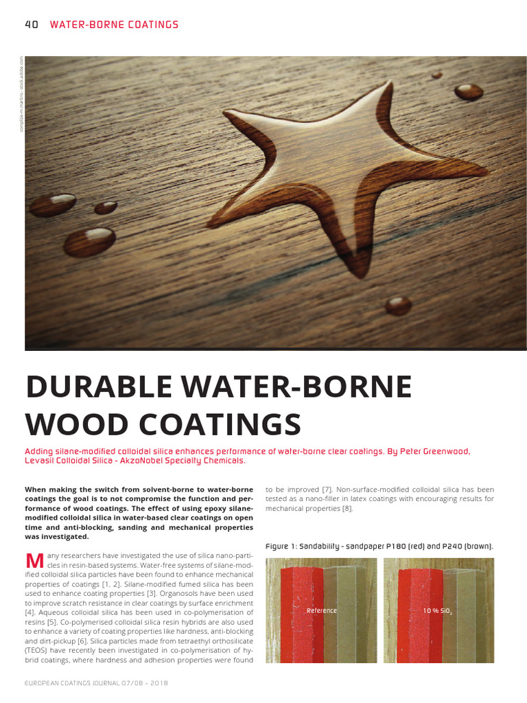 Paper European Coating Journal Levasil Colloidal Silica Wood Coatings ...
