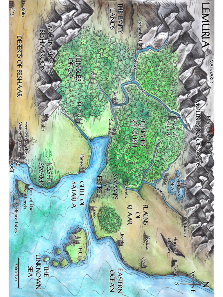 Barbarians of Lemuria Map | PDF