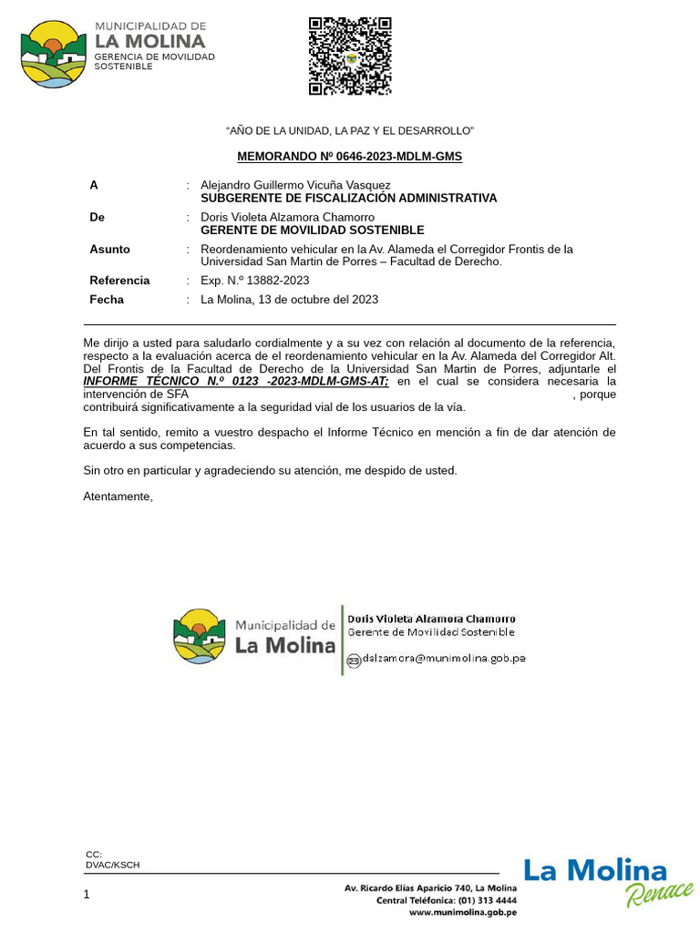 Memorando #0646-2023-MDLM-GMS | PDF