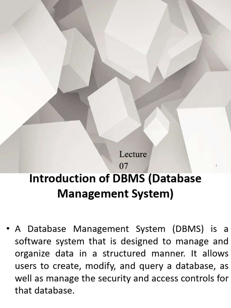 Introduction to Database Management Systems | PDF | Databases | Relational Database