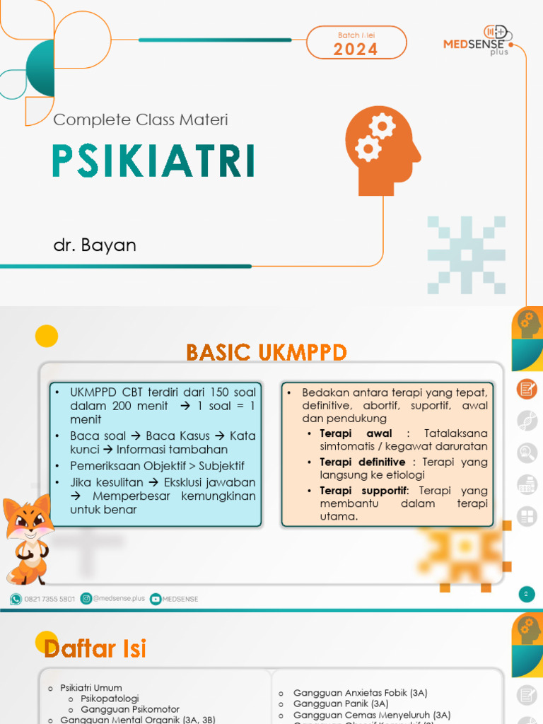 (Materi) Complete Class - Psikiatri - Dr. Bayan | PDF