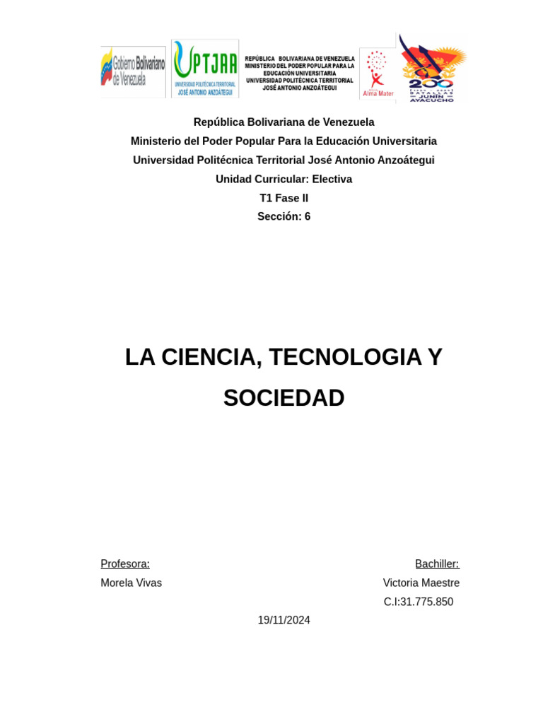 Ciencia, Tecnología y Sociedad: Un Análisis | PDF | Conocimiento ...