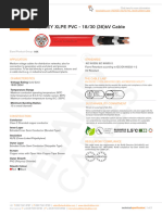 Dekoron Cable Specification Sheet | PDF | Wire | Electric Power