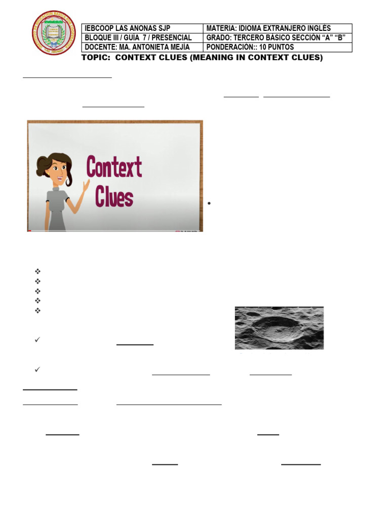 3b Biii g7 Context Clues | PDF