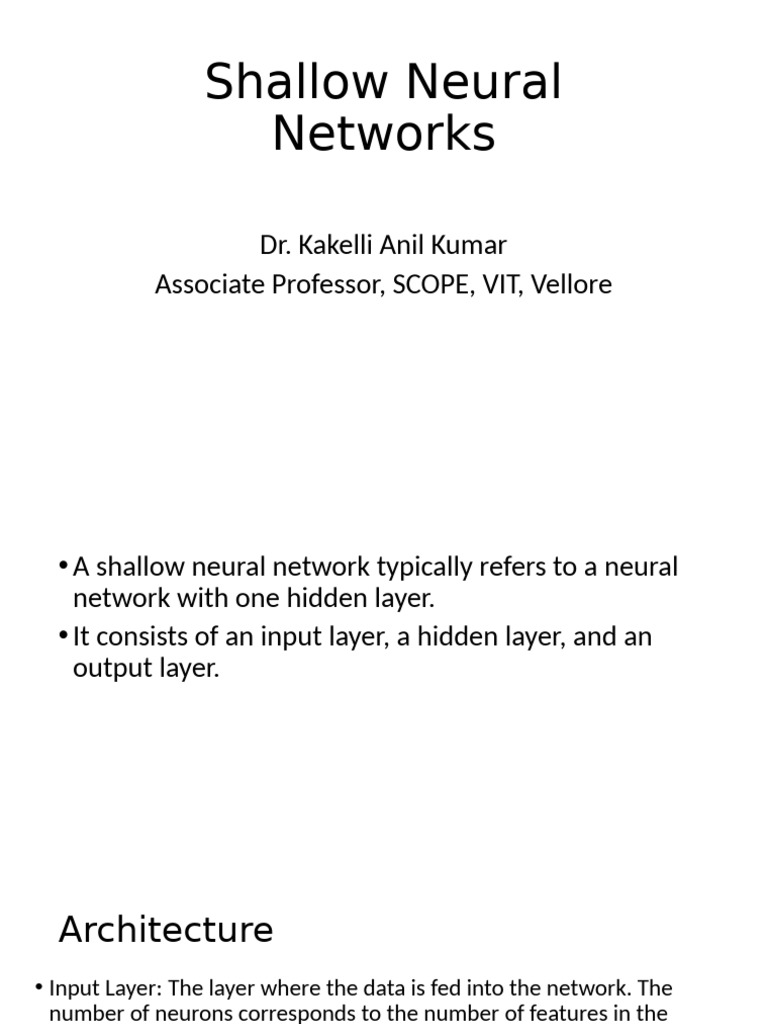 5-Deep Networks Basics - Shallow Neural Networks-29-07-2024 | PDF