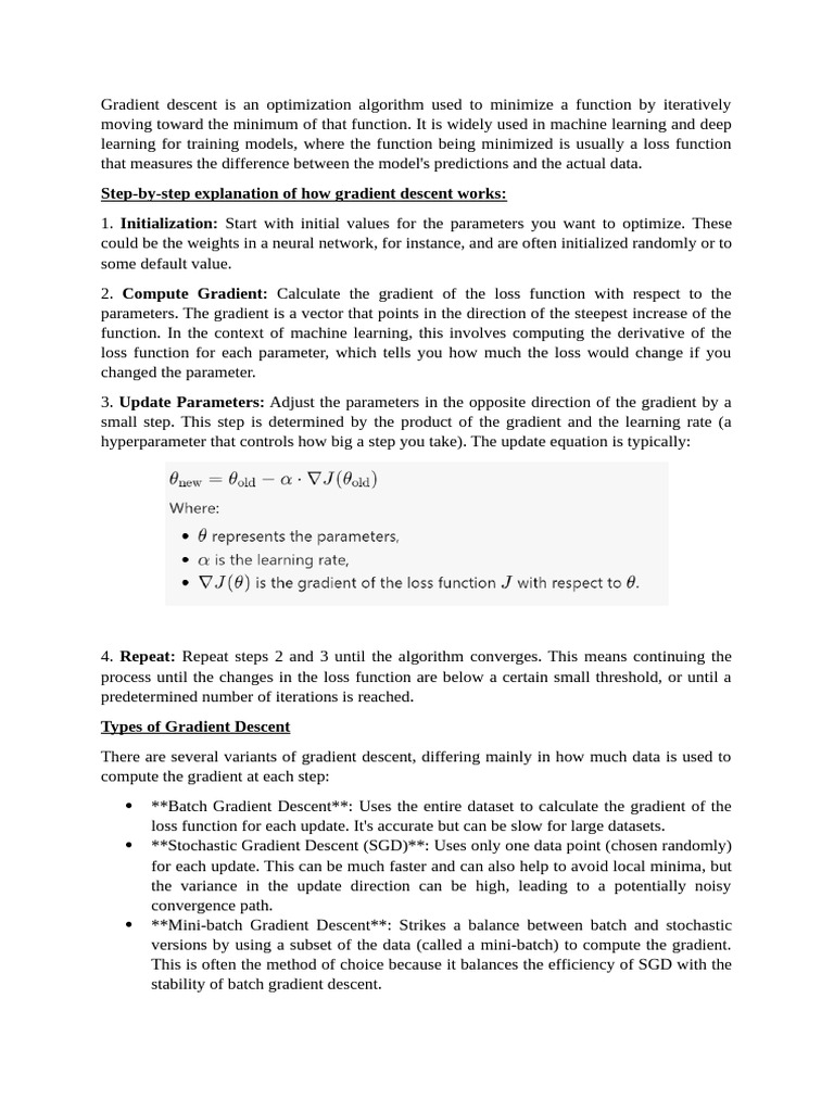 Understanding Gradient Descent Methods | PDF | Learning | Applied ...