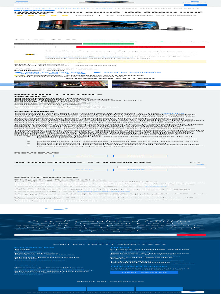 Norma MHP 9mm Ammo108 GR 299740020 - Shop Deals | PDF | Bullet | Gun Barrel