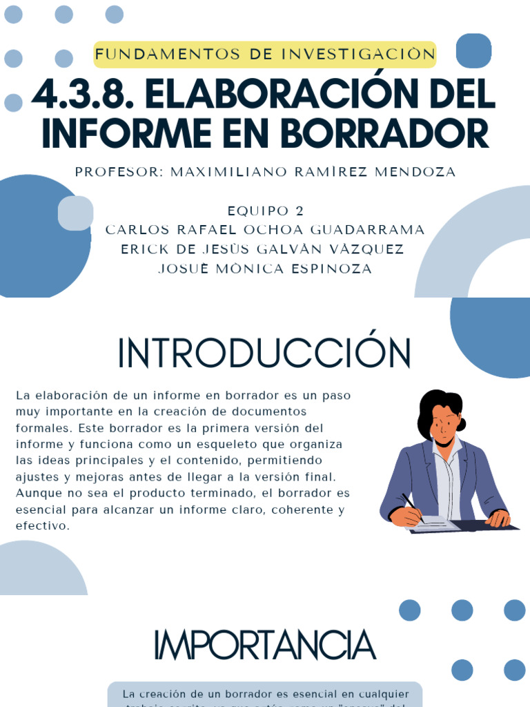 Elaboración Del Informe en Borrador | PDF | Lógica | Bibliografía