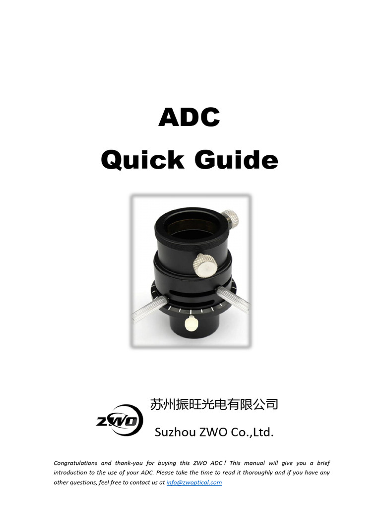 ADC QuickGuide | PDF | Camera | Optics