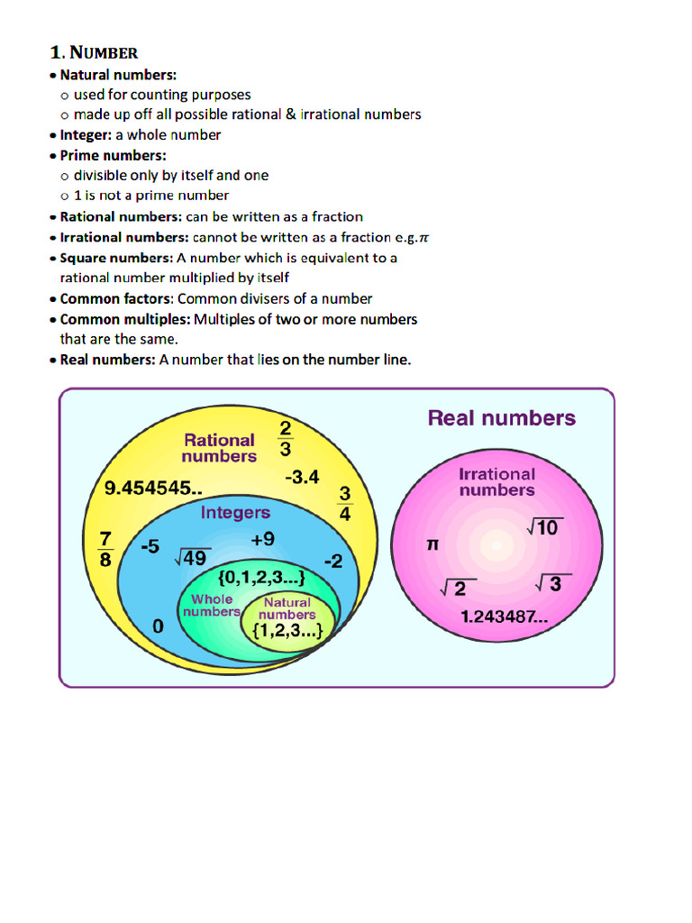 Type of Numbers | PDF