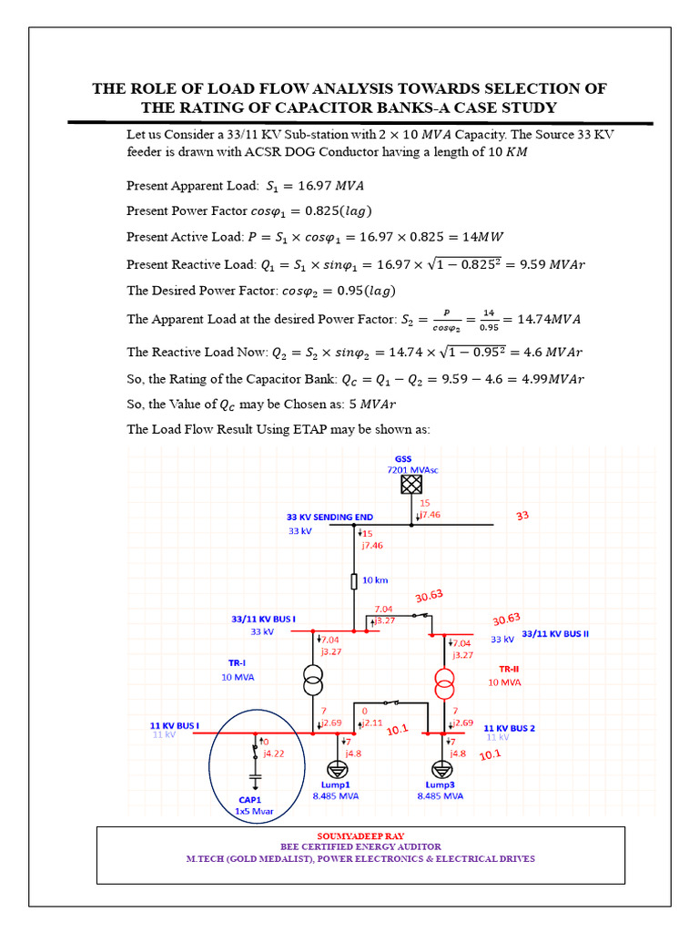 LOAD FLOW ANALYSIS Banks | PDF | Capacitor | Ac Power