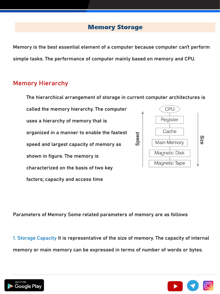 Computer Memory 44688068 | PDF | Random Access Memory | Computer Data ...