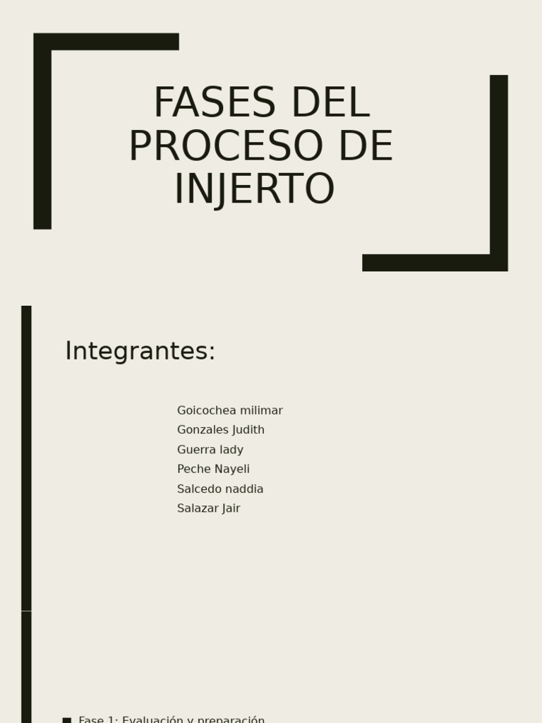 Proceso Completo de Injerto: Fases y Detalles | PDF