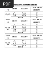 Exam Seating Plan | PDF
