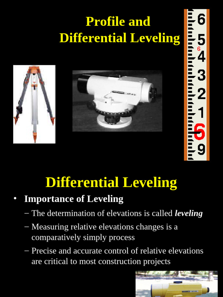 Differential and Profile Leveling Guide | PDF | Geographical Technology ...