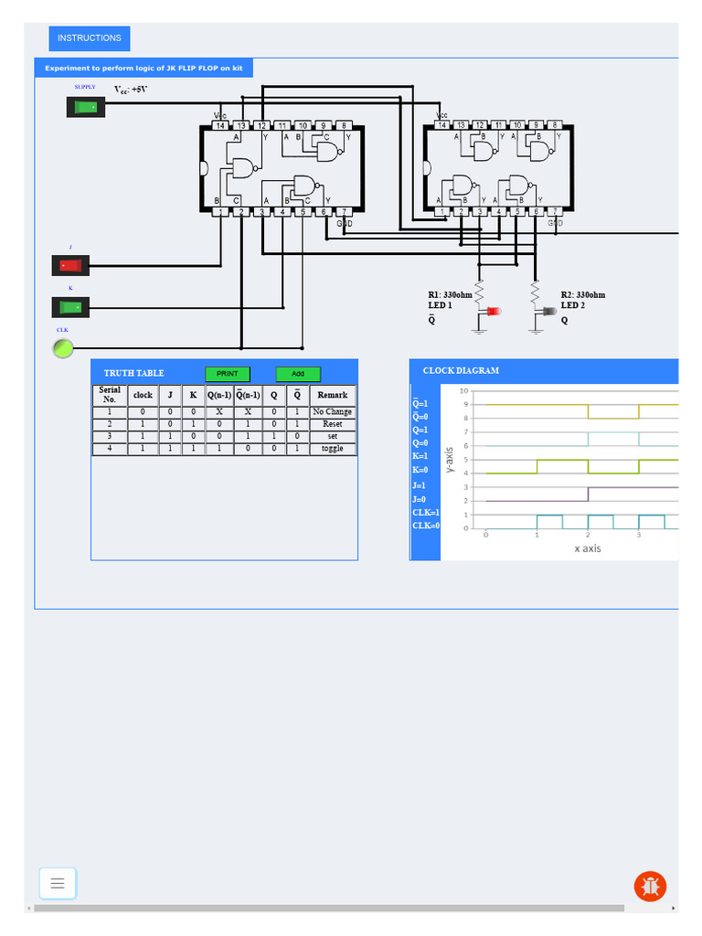 JK Flip Flop Virtual Labs Truth Table Verification | PDF