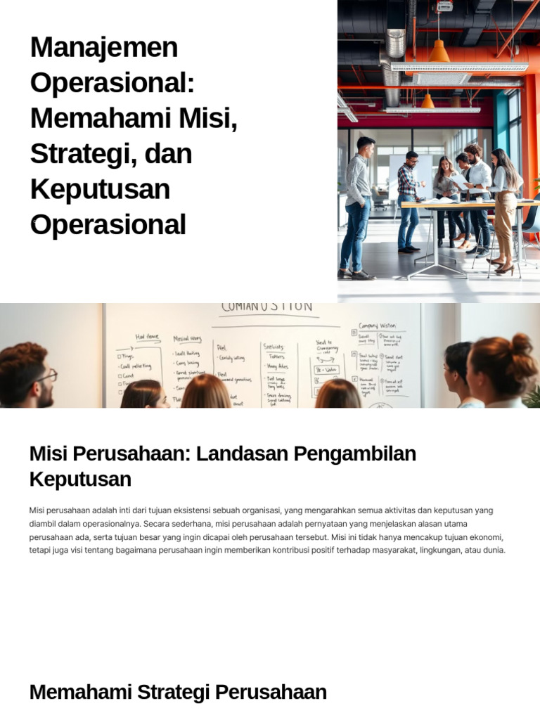 Manajemen Operasional Memahami Misi Strategi Dan Keputusan Operasional ...