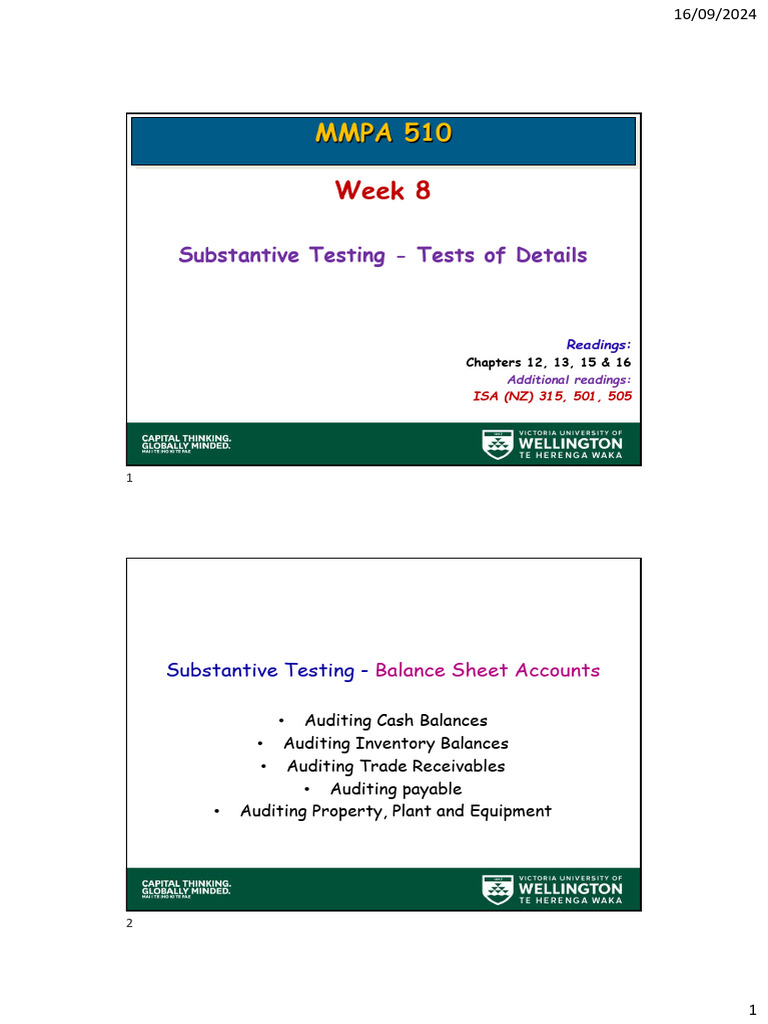 Substantive Testing of Cash Balances | PDF | Audit | Accounts Payable