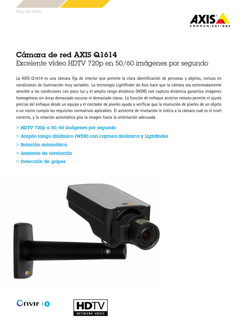 Cámara de Red Axis q1614 Es ES 207551 | PDF | Cámara | Infrarrojo