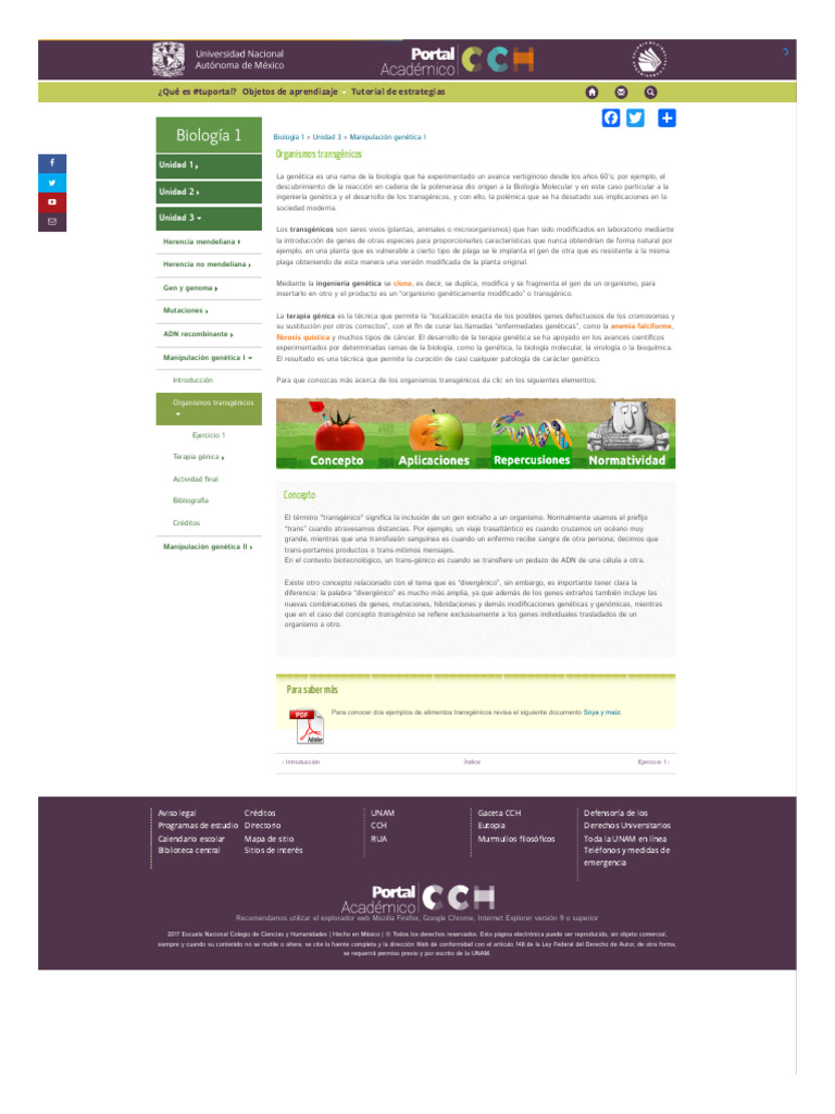 E1 Portalacademico CCH Unam MX Alumno Biologia1 Unidad3 ManipulacionGen1 OrganismosTransgenicos ...