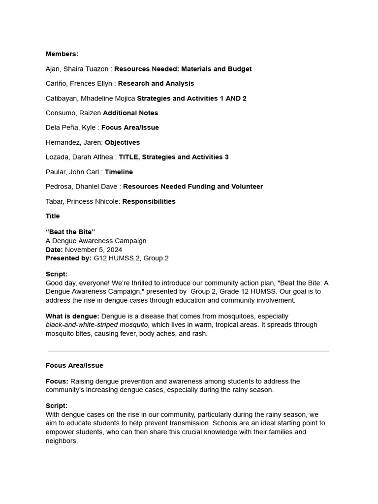 Project Proposal Script - Flow | PDF | Sodium Bicarbonate | Vinegar