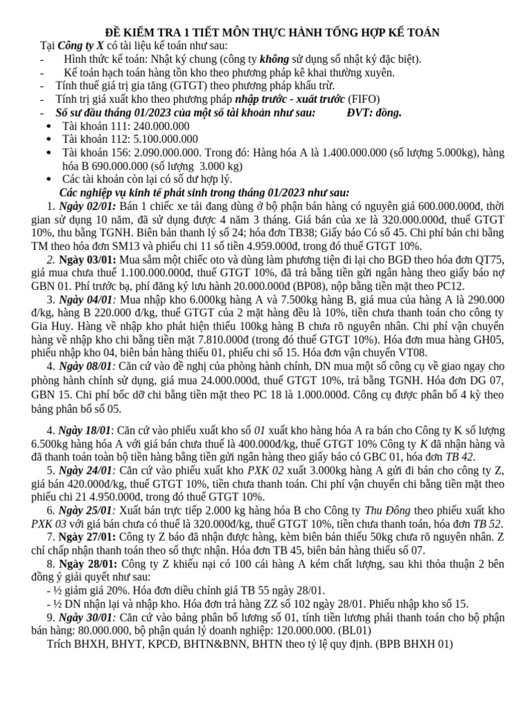 Kiem Tra THTH KT | PDF