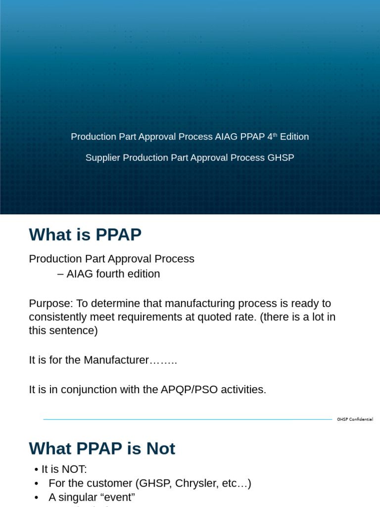 Supplier Training PPAP | PDF | Quality