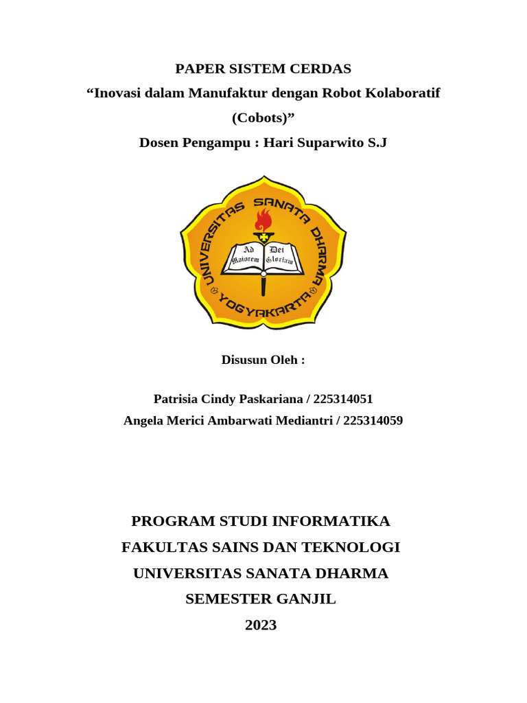 Paper UAS Sistem Cerdas - Robot Baxter | PDF