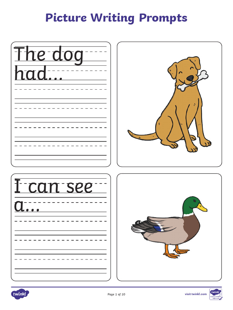 Picture Prompts for Simple Sentences | PDF