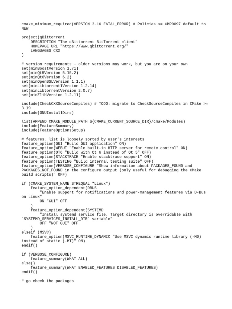 CMake Configuration for qBittorrent | PDF