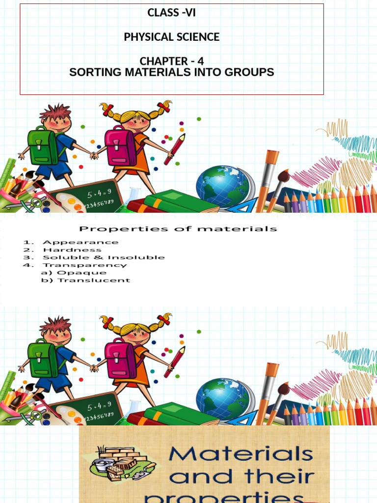 Chapter 4 Sorting Materials Into Groups | PDF