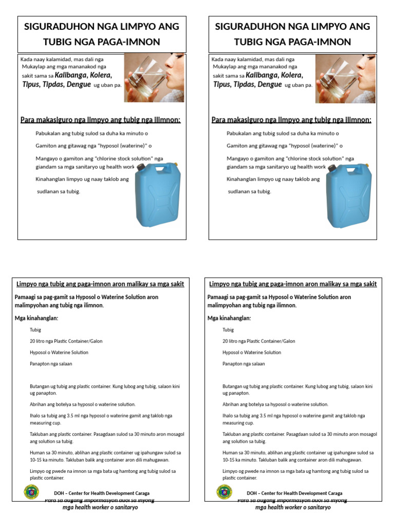 IEC Water Disinfection 2 Pages Abck To Back | PDF