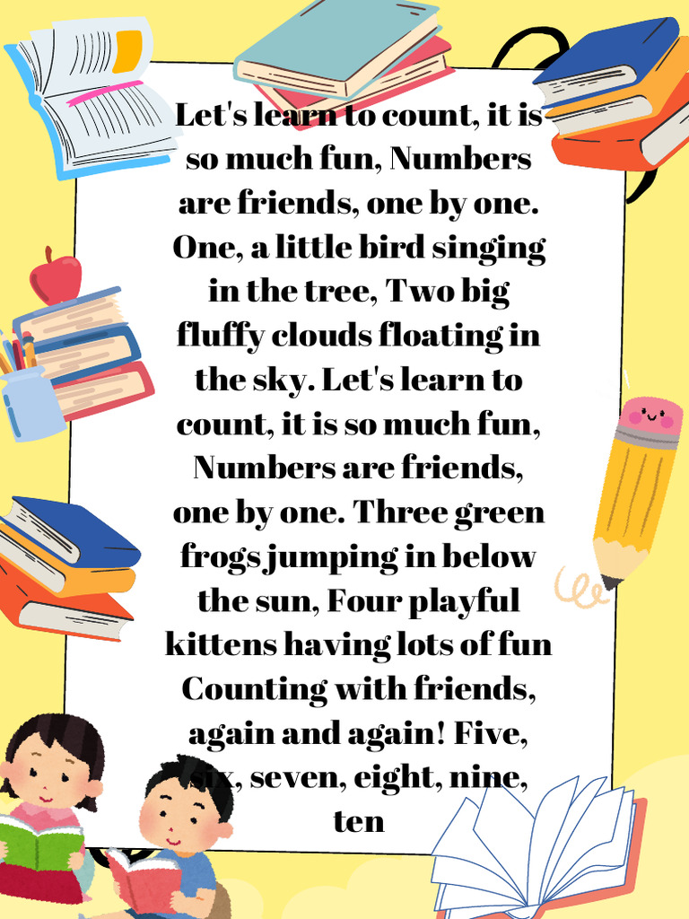 Yellow Illustrative Book Page Border | PDF