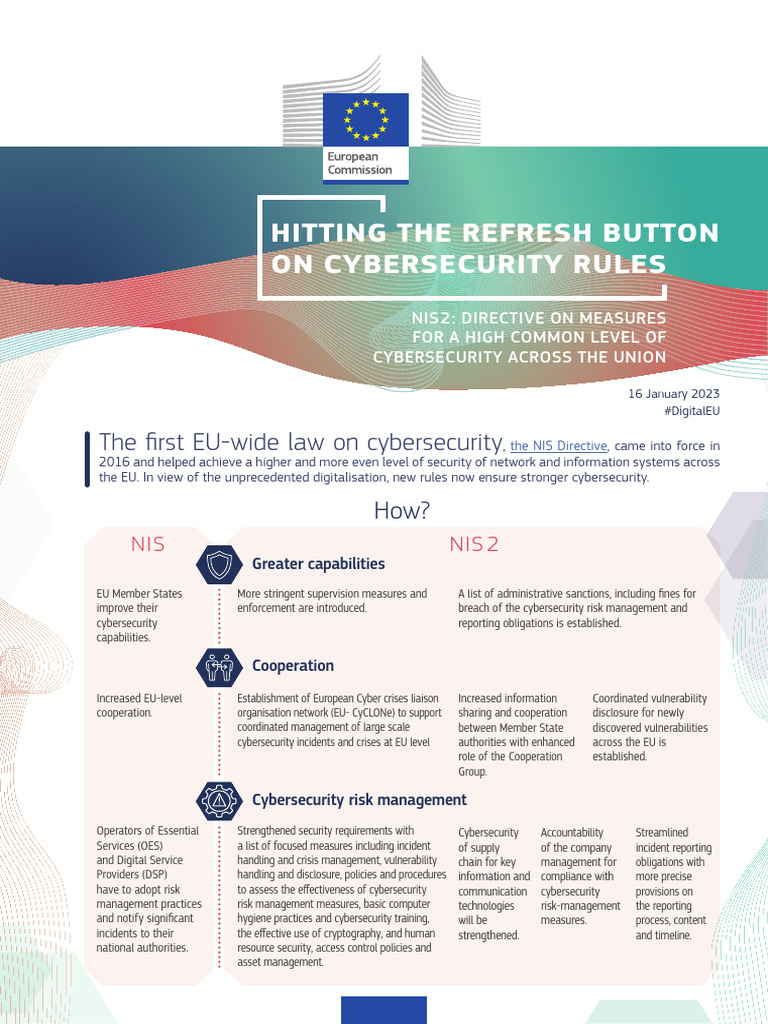 Factsheet NIS Infrastructure 20230113 UuxADzZKm9pofwUb8XDo2I6o0Y 72155 | PDF | Computer Security ...