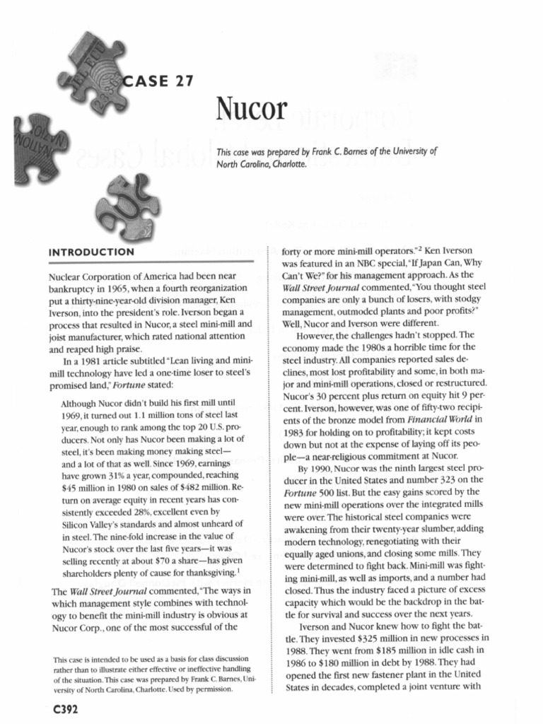 Nucor English Case | PDF