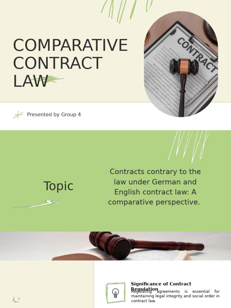 Contracts Contrary To The Law Under German and English Contract Law - A ...
