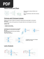 Concave & Convex Lens Notes, Ray Diagrams, & Practice Problems | PDF ...