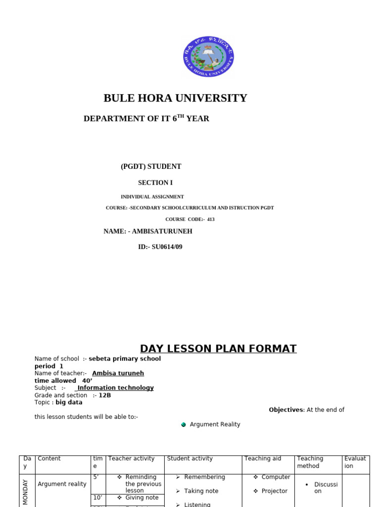 Ambisa Lesson Plan C | PDF | Lesson Plan | Behavior Modification