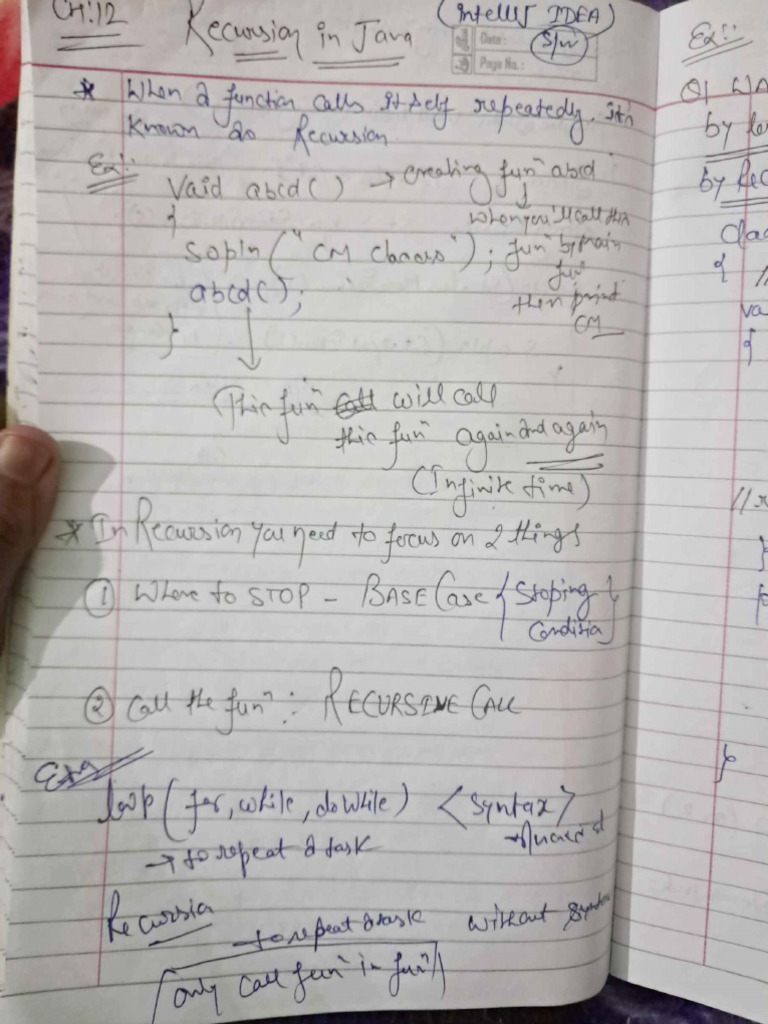 Ch12 Recusion in Java | PDF