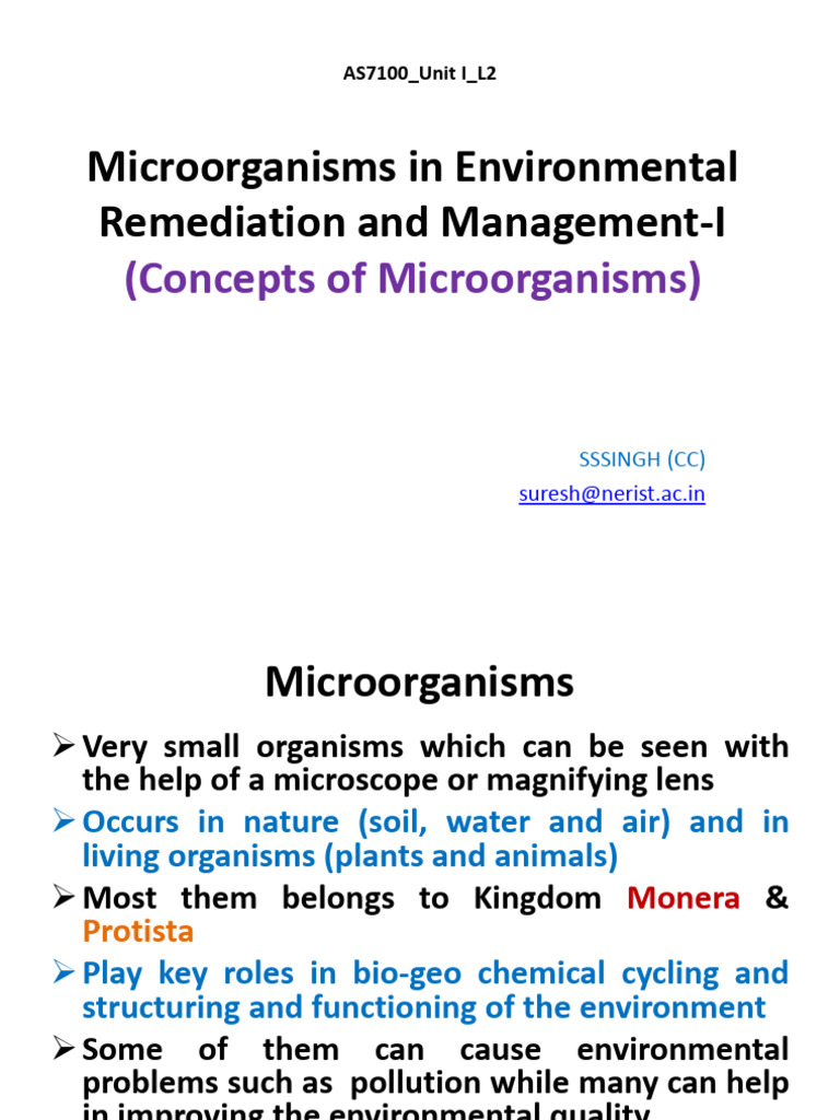 Microorganisms in Environmental Remediation | PDF | Bacteria ...