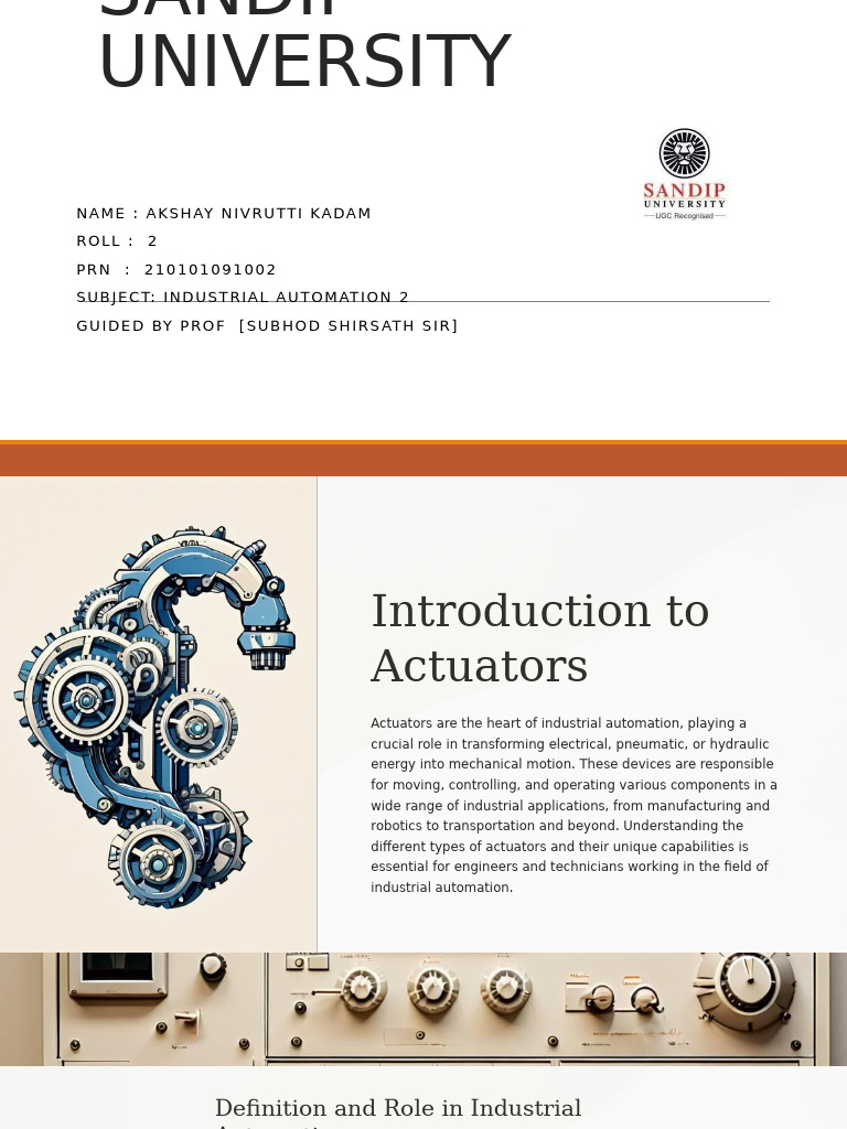 Introduction To Actuators | PDF | Actuator | Machines