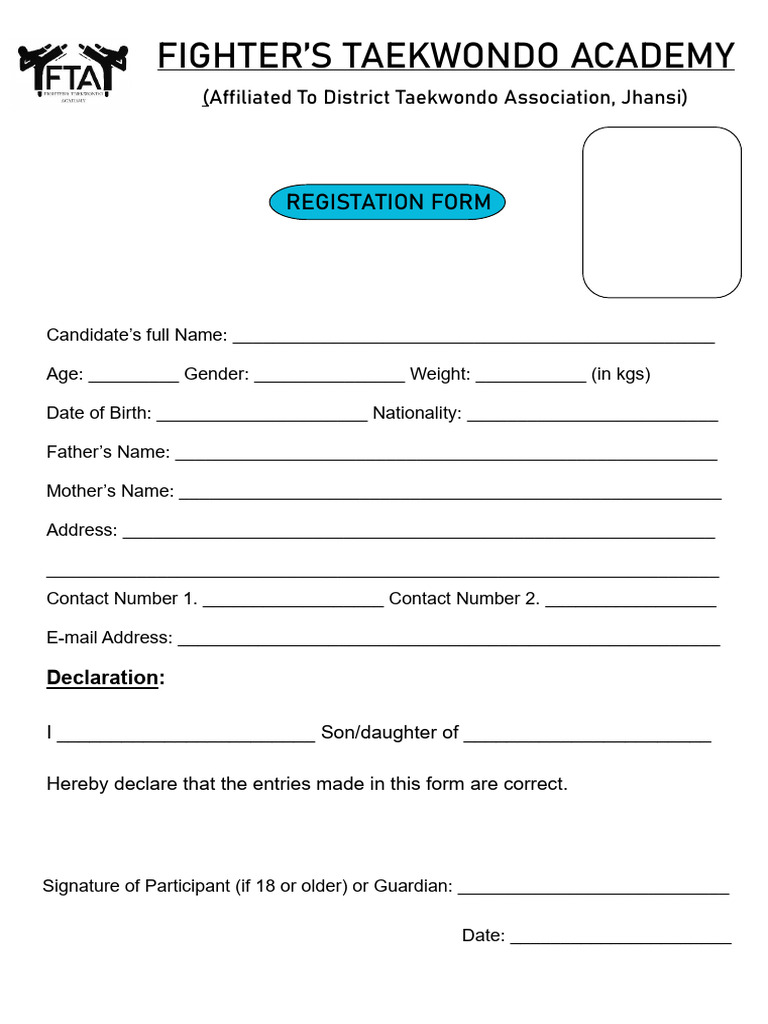 FTA Registation Form | PDF