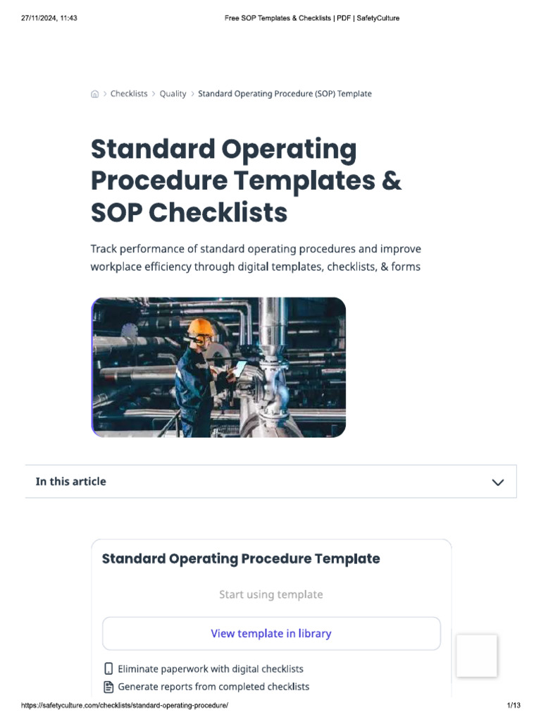 Sop Headquarters | PDF