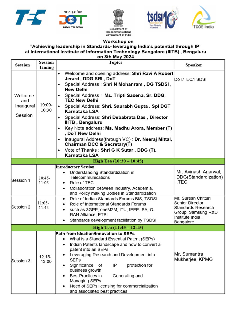 Leadership in Standards Workshop 2024 | PDF