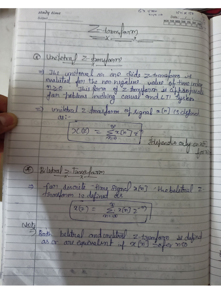 Z Transform Notes | PDF