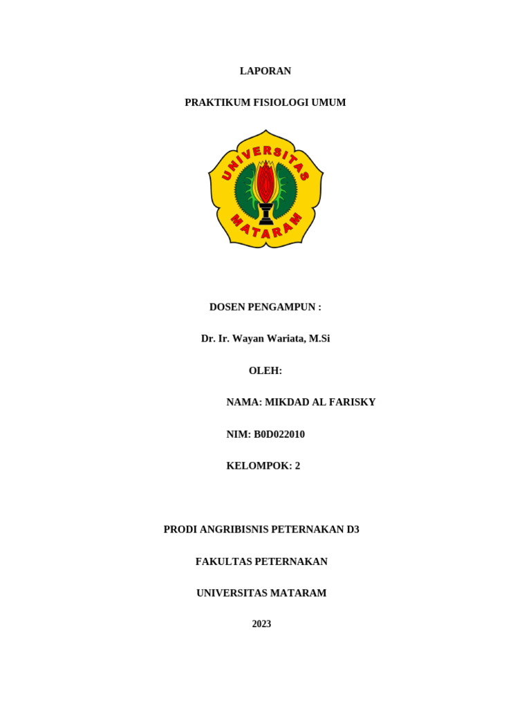 Laporan Fisiologi Riski | PDF