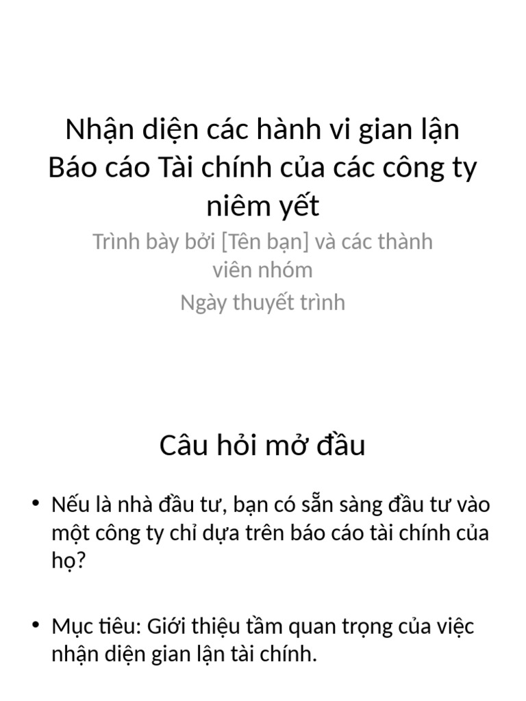 Presentation Gian Lan BCTC | PDF